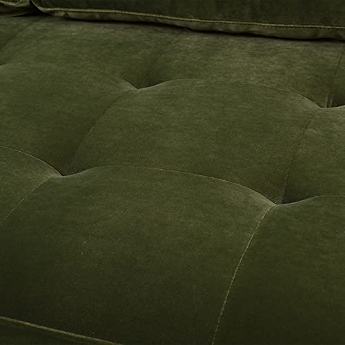 Jennifer Taylor Home Theo Sofas, Olive Green Performance Velvet