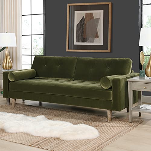 Jennifer Taylor Home Theo Sofas, Olive Green Performance Velvet