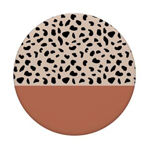 Cheetah Print Abstract Spot Pattern Modern Terracotta Beige PopSockets PopGrip: Swappable Grip for Phones & Tablets