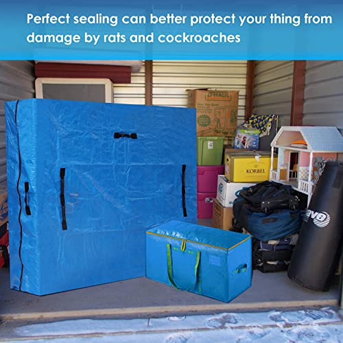 Extra Large Heavy Duty Moving Bags,Storage Bags with Handles for Packing ,4 Large Totes,Waterproof Oversized Organizers,Reinforced Puncture Resistance and Strong Zipper Pulls,Alternative To Moving Box