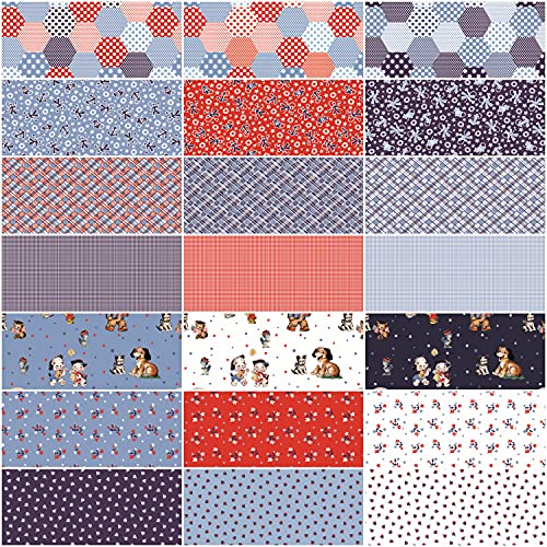 Set Sail America Riley Blake 5-inch Stacker, 42 Precut Fabric Quilt Squares by Lindsay Wilkes