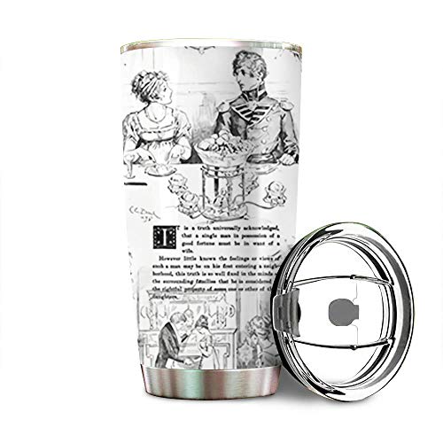 Pride And Prejudice Pages Stainless Steel Tumbler 20oz & 30oz Travel Mug