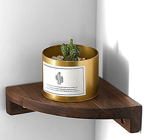 Lawei Set of 3 Wood Corner Shelf Wall Mount, Solid Wood Floating Corner Shelves Wall Hanging Corner Shelves for Display of Books, Small Plant, Photos, Wall Decor