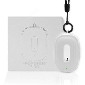 nanosase ring personal air purifier necklace mini ionic wearable for kids, adults, healthy negative ion therapy, filterless mobile air ionizer by igozen (white, 1 pack)