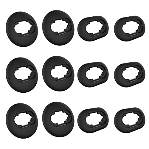 Luckvan 6 Pairs L/S Galaxy Buds Live Ear Tips Silicone Adapter Ear Wing Tips Replacement Earbuds Tips for Samsung Galaxy Buds Live Accessories Rubber Earbuds Tips, Black