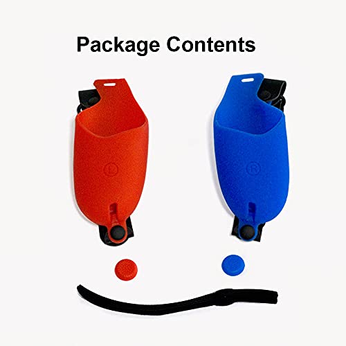 Immersant Oculus Quest 2 Accessories - Oculus Quest 2 Controller Grips, Silicone, Nonslip, 1-Pair of Protective Quest 2 Grip Covers with Hand Straps, Color-Coded