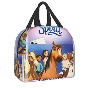 winko spirit riding f-ree lunch bag insulated lunch box bag cooler reusable tote bag meal prep handbag for men women girls boys