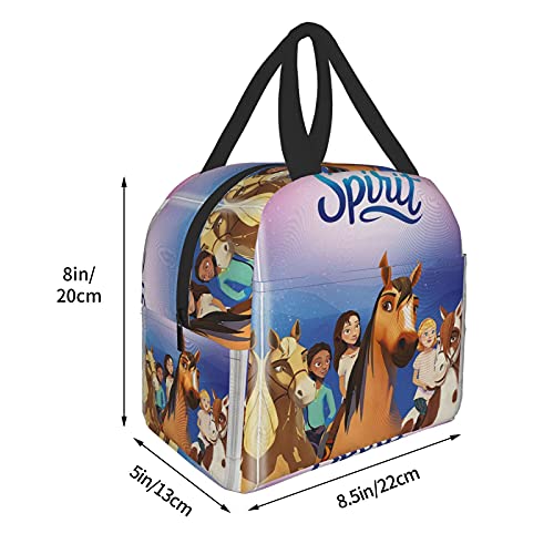 Winko Spirit Riding F-ree Lunch Bag Insulated Lunch Box Bag Cooler Reusable Tote Bag Meal Prep Handbag For Men Women Girls Boys