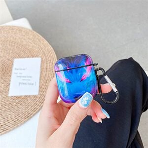 Compatible Airpods Case Cover for Apple AirPods 2&1 Cute Airpod Case for Girls IMD Painting Protective Skin Airpods Accessories with Keychain Airpods case Cute Skin Pattern (Oil Painting Wolf)