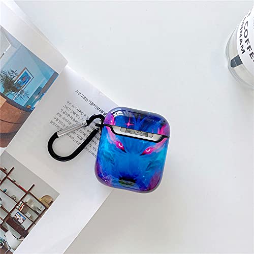 Compatible Airpods Case Cover for Apple AirPods 2&1 Cute Airpod Case for Girls IMD Painting Protective Skin Airpods Accessories with Keychain Airpods case Cute Skin Pattern (Oil Painting Wolf)