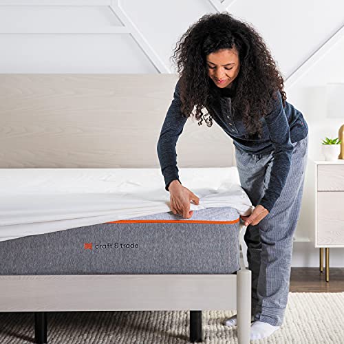 Craft & Trade Memory Foam Mattress, 12 Inch CopperGel Cooling, CertiPUR-US Certified, Bed-in-a-Box, Queen