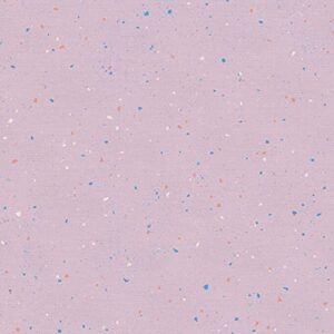 pbs fabrics rainbow dust terrazzo organic double gauze by the yard, lilac