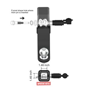 GGC4X4 Premium Anti-Rattle Hitch Lock Pin, Bike Racks, or Boat Trailers Silence The Rattling Noise That Occurs While Towing.Tightening Hitch Pin.Bolt Lock.Dodge Journey. Hitch Locking Pin