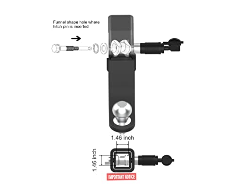 GGC4X4 Premium Anti-Rattle Hitch Lock Pin, Bike Racks, or Boat Trailers Silence The Rattling Noise That Occurs While Towing.Tightening Hitch Pin.Bolt Lock.Dodge Journey. Hitch Locking Pin