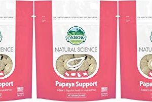 Oxbow 3 Pack of Natural Science Papaya Digestive Support Wafers for Small Pets, 1.16 Ounces Each, Made in The USA