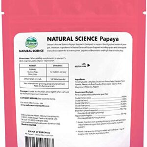 Oxbow 3 Pack of Natural Science Papaya Digestive Support Wafers for Small Pets, 1.16 Ounces Each, Made in The USA