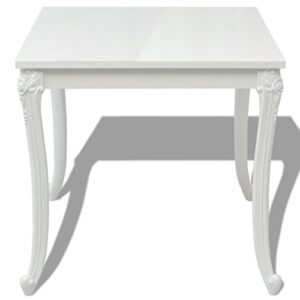 NusGear Dining Table 31.5"x31.5"x30" High Gloss White -382