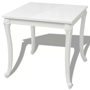 NusGear Dining Table 31.5"x31.5"x30" High Gloss White -382