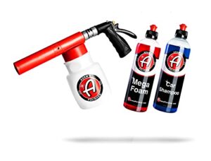 adam's premium foam gun, car shampoo, & mega foam bundle