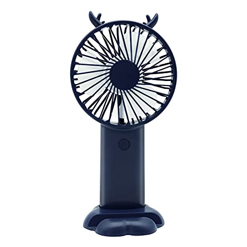 Mini Handheld Fan, Battery Operated Small Personal Portable Fan Speed Adjustable USB Rechargeable Fan Cute Design, Ultra Quiet, Phone Holder, For Stylish Kids Girls Women Men Office Bedroom Outdoor