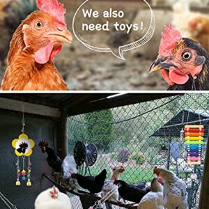 Woiworco 5 Packs Chicken Toys, Chicken Xylophone Toy for hens, Chicken Mirror Toys, Chicken Ladders Swing Toys and Vegetable Hanging Feeder Chicken Coop Accessories