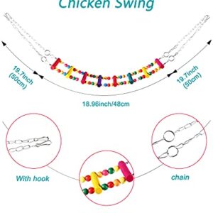 Woiworco 5 Packs Chicken Toys, Chicken Xylophone Toy for hens, Chicken Mirror Toys, Chicken Ladders Swing Toys and Vegetable Hanging Feeder Chicken Coop Accessories