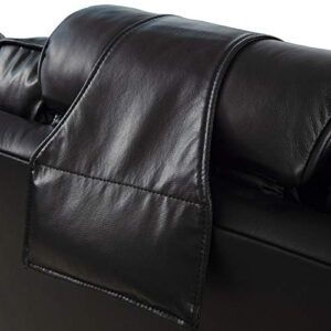 Octane Seating Recliner Head & Neck Pillow | Diamond Stitch | Black Leather