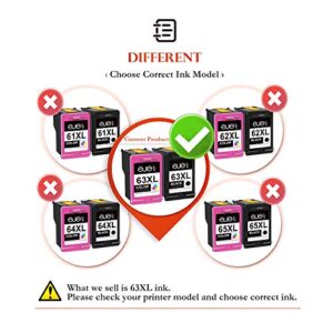 ejet Higher Yield 63XL Color Ink Cartridges Replacement for HP 63 Color Ink Cartridge 63XL to use with OfficeJet 3830 Envy 4520 4512 Officejet 4650 5255 Deskjet 1112 3634 3632 Printer (1 Tri-Color)