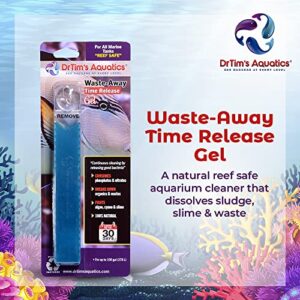 DrTim’s Aquatics Reef Safe Waste-Away Time Release Gel – Natural Fish Tank & Aquarium Leave-in Gel Waste Management Solution for Dissolving & Cleaning Organic Sludge & Waste - 2 Pack - Treats 100 gal