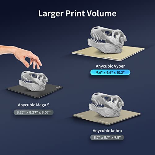 ANYCUBIC Vyper 3D Printer, Auto Leveling Upgrade Fast Integrated Structure Design with TMC2209 32 bit Silent Mainboard, Removable Magnetic Platform, 9.6" x 9.6" x 10.2" Printing Size