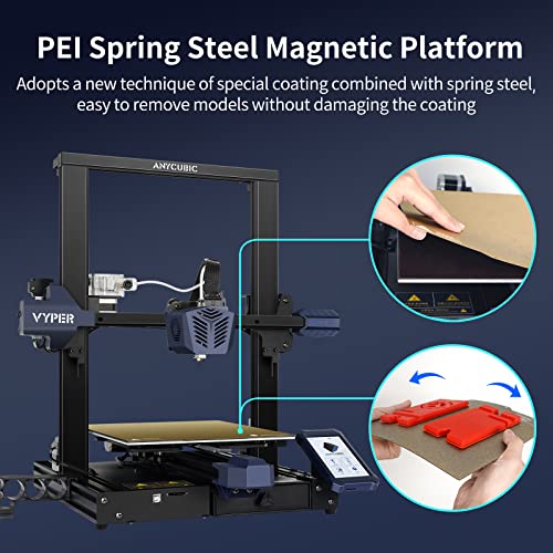 ANYCUBIC Vyper 3D Printer, Auto Leveling Upgrade Fast Integrated Structure Design with TMC2209 32 bit Silent Mainboard, Removable Magnetic Platform, 9.6" x 9.6" x 10.2" Printing Size