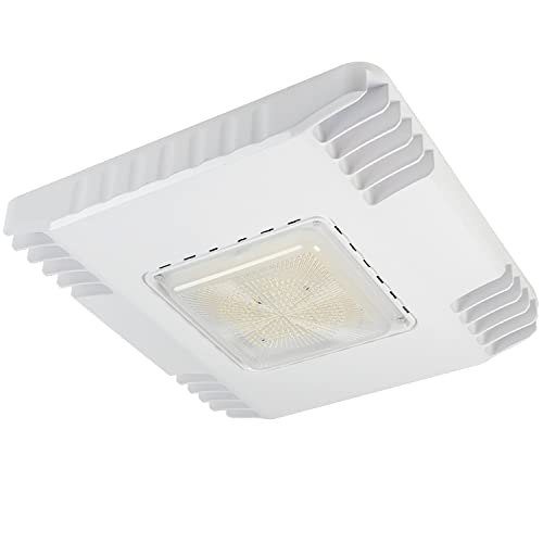 OSTEK LED Canopy Light for Gas Station, 150W Carport Ceiling Light 19500LM 5700K Daylight 400-700W MH/HPS Equiv. Recessed Surface Mount, IP65 Rating, 5 Years Warranty, 90-277V, UL&DLC Listed