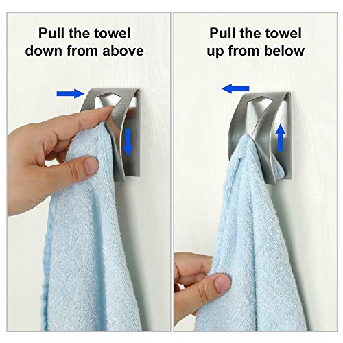 5 Pieces Self Adhesive Kitchen Towel Holder Wall Hook Adhesive Kitchen Towel Hanger Hand Towel Rack for Kitchen Towel