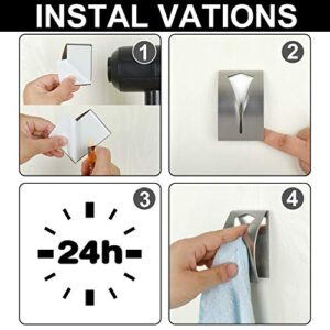 5 Pieces Self Adhesive Kitchen Towel Holder Wall Hook Adhesive Kitchen Towel Hanger Hand Towel Rack for Kitchen Towel