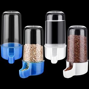 4 pieces automatic bird water dispenser bird cage waterer feeder bird accessory drinker bottle for hamster parrot (plain color, 12 x 5.5 cm)