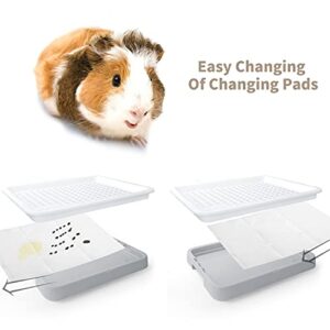 Guinea Pig Toilet, Small Animal Potty Trainer Corner, Square Rat Litter Bedding Box with Small Broom, Dustpan, Small Pet Litter Toilet for Guinea Pigs, Chinchilla, Ferret,Galesaur…