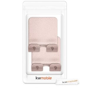 kwmobile 2x Razor Holder- Self-Adhesive Aluminum Alloy Shaver Wall Mount - Bathroom Organizer for Showers - Rose Gold