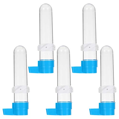 POPETPOP Pet Supplies 5pcs Bird Feeders Bird Water Dispensers for Cage Pet Bird Plastic Drinking Bottle Containers for Pet Parrot Birds Budgie Lovebirds Cockatiel 120ml Pet Water Bottle