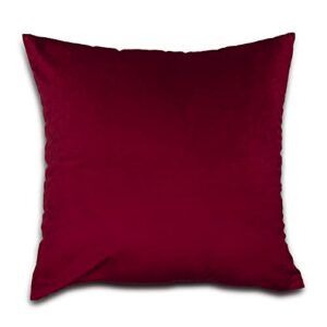 Norott Decorative Throw Pillow Vault Secret Pocket-6.5x10.5-Keep Items Private Safe Secure in Plain Sight-Beds-Couch-Sofa-Any Room-Travel Use- Square Crimson-17.5x17.5x6.5 inches