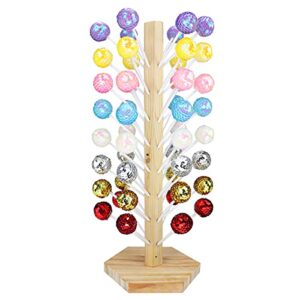 doerdo cake pop stand 48 hole cake pop holder wooden lollipop stand, dessert stands for wedding baby showers birthday party