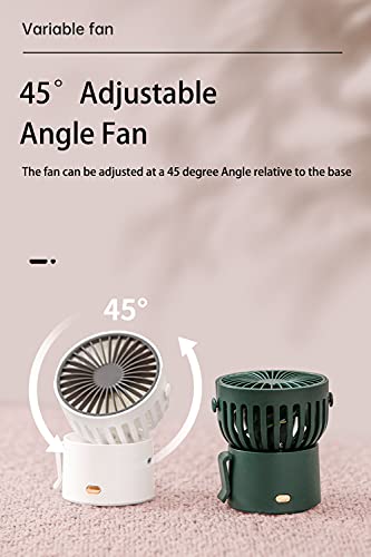 Amadething Portable Neck Fan, Desk Fan, Rechargeable Personal Small Fan, Mini Fan, Portable Neck Fan with 3 Wind Speeds (Pink)