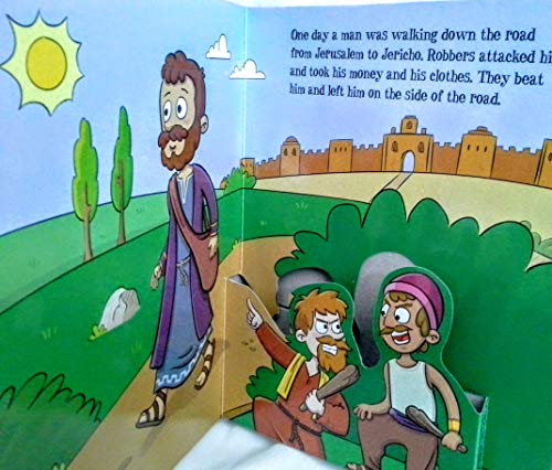 The Clever Factory The Story of Creation, Prodigal Son, Good Samaritan, and Zacchaeus Pop Up Books - Set of 4 Multicolored