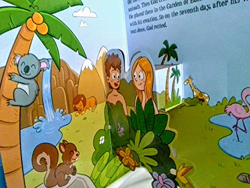 The Clever Factory The Story of Creation, Prodigal Son, Good Samaritan, and Zacchaeus Pop Up Books - Set of 4 Multicolored