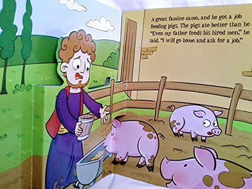 The Clever Factory The Story of Creation, Prodigal Son, Good Samaritan, and Zacchaeus Pop Up Books - Set of 4 Multicolored