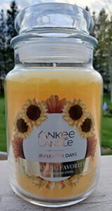 yankee candle sunflower days returning favorite large jar