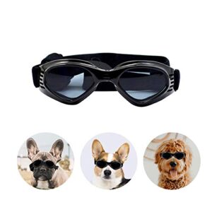 Dog Sunglasses Dog Goggles, Puppy Dog UV Glasses with Adjustable Strap, Anti-Fog & Windproof Foldable Pet Sunglasses for Small Medium Dogs