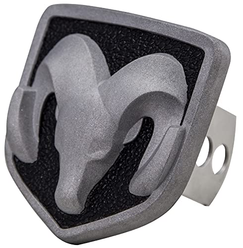 Plasticolor 002294R01 RAM Head Gray 3-Dimensional Hitch Plug