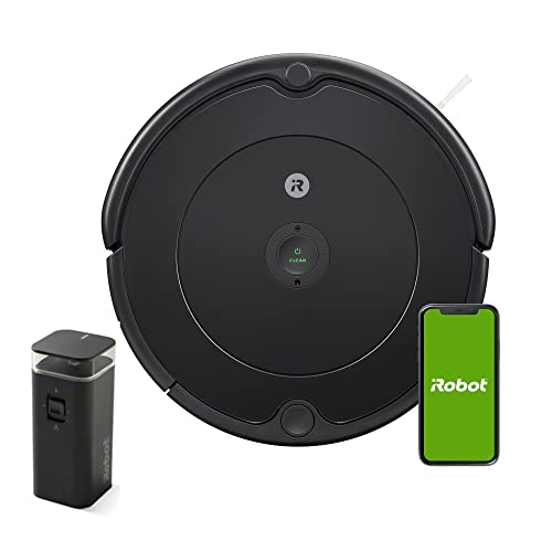 iRobot Roomba 694 Robot Vacuum-Wi-Fi Connectivity, Good for Pet Hair, Carpets, Hard Floors, Self-Charging with Authentic Replacement Parts- Dual Mode Virtual Wall Barrier,Black