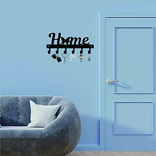 CREATCABIN Home Metal Key Holder Butterfly Pattern for Wall Decorative 6 Hooks Wall Mounted Key Rack Towels Hanger for Home Bathroom Front Door Kitchen Decor 10.6 x 4.7inch