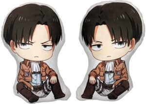 lshpresx levi ackerman cosplay stuffed pillow cushion doll toy